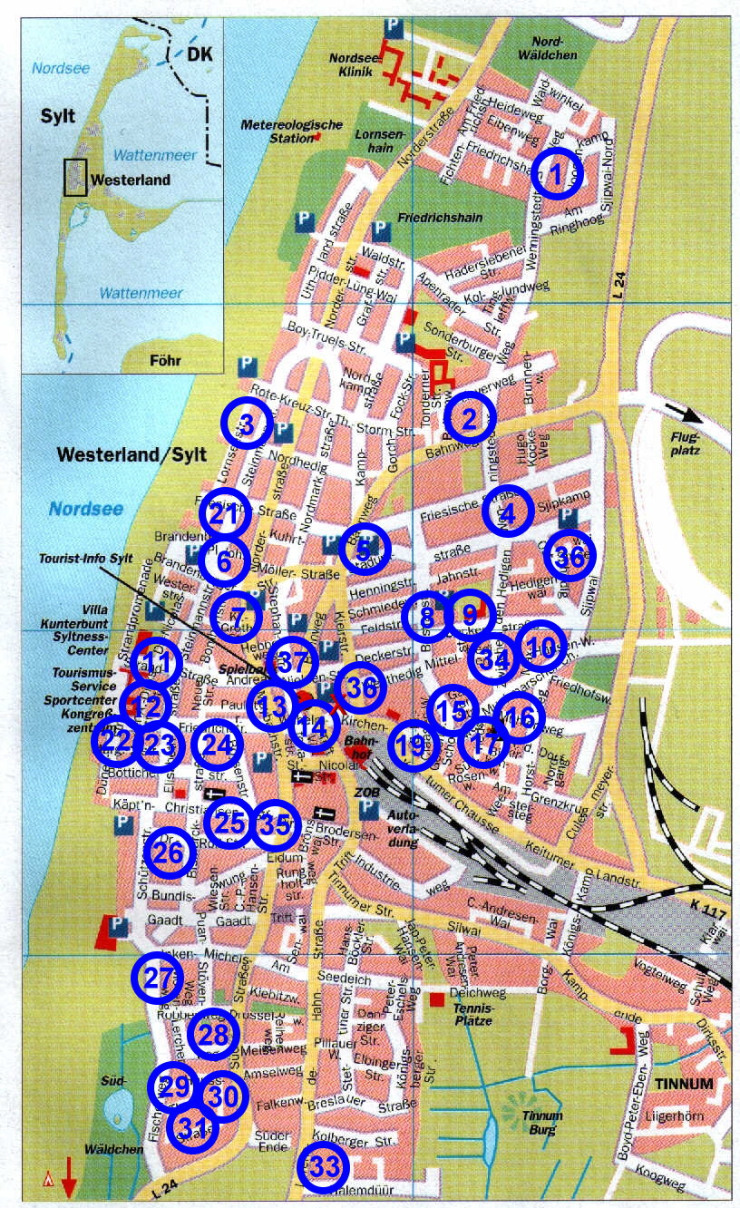 Stadtplan Westerland